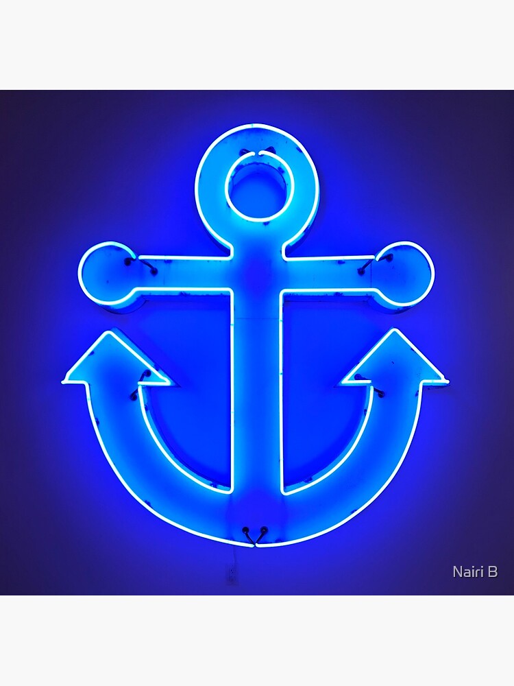 "Neon Anchor" Poster for Sale by LDNstudios | Redbubble