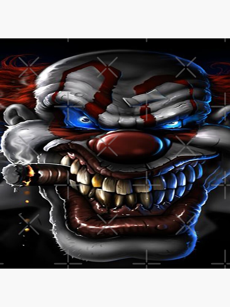 "Evil Killer Clown Cartoon Art Horror" Floor Pillow by leen12 | Redbubble