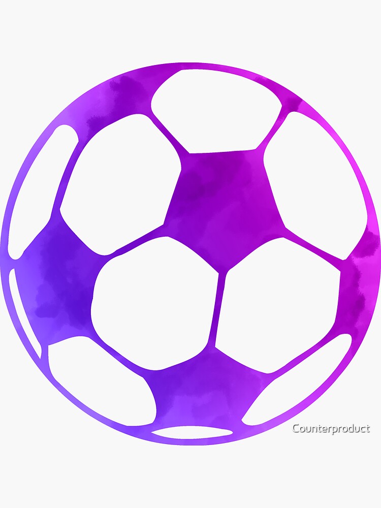 "Purple Soccer Ball" Sticker for Sale by Counterproduct | Redbubble