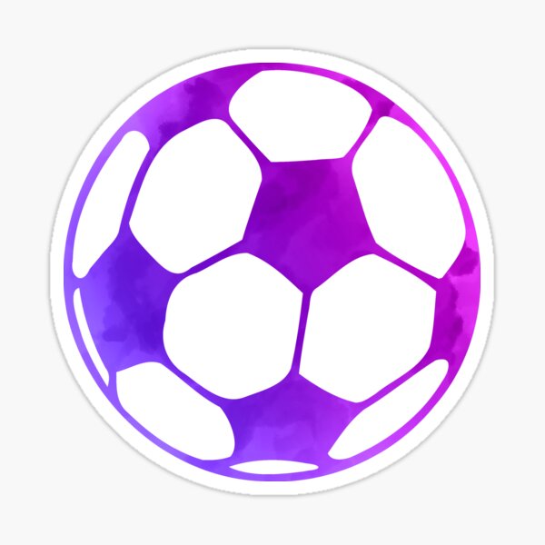 "Purple Soccer Ball" Sticker for Sale by Counterproduct | Redbubble