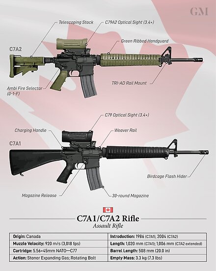 "C7A2/C7A1 - Canada's Service Rifle" Poster by nothinguntried | Redbubble