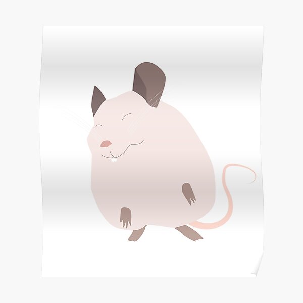 "Simple flat cute mouse" Poster by perykl | Redbubble