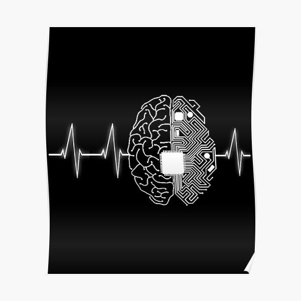Machine Learning Ai Data Science Heartbeat Data Engineer Design Poster By Farhanhafeez Redbubble