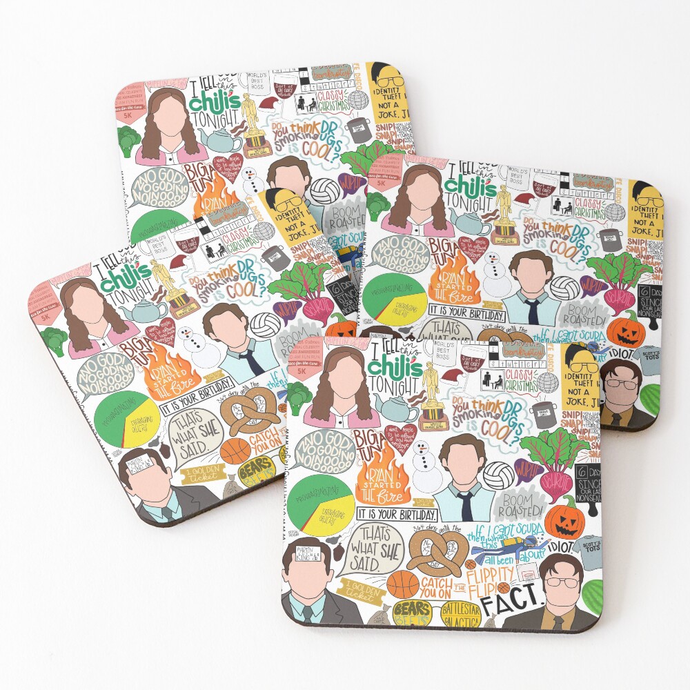 "The Office " Coasters (Set of 4) for Sale by wmilyyy | Redbubble