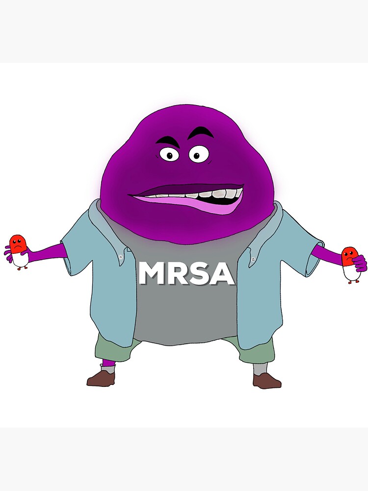 "MRSA Medical Humor Graphic Illustration" Sticker for Sale by Hubbartr ...