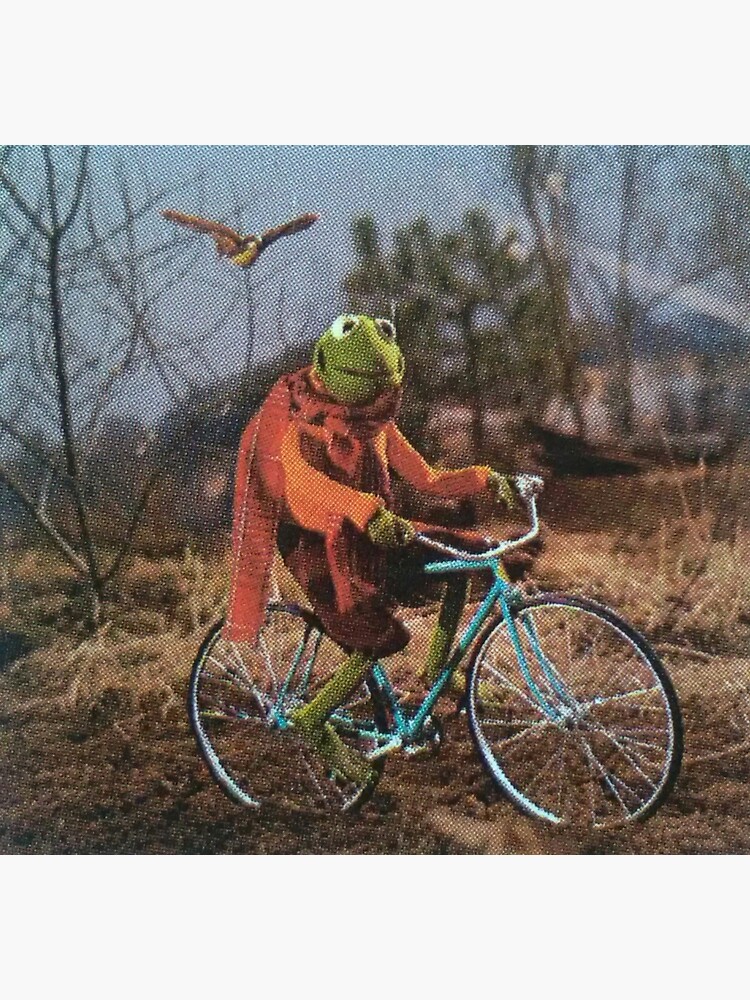 "kermit on a bike in autumn" Sticker for Sale by gothsuzi | Redbubble