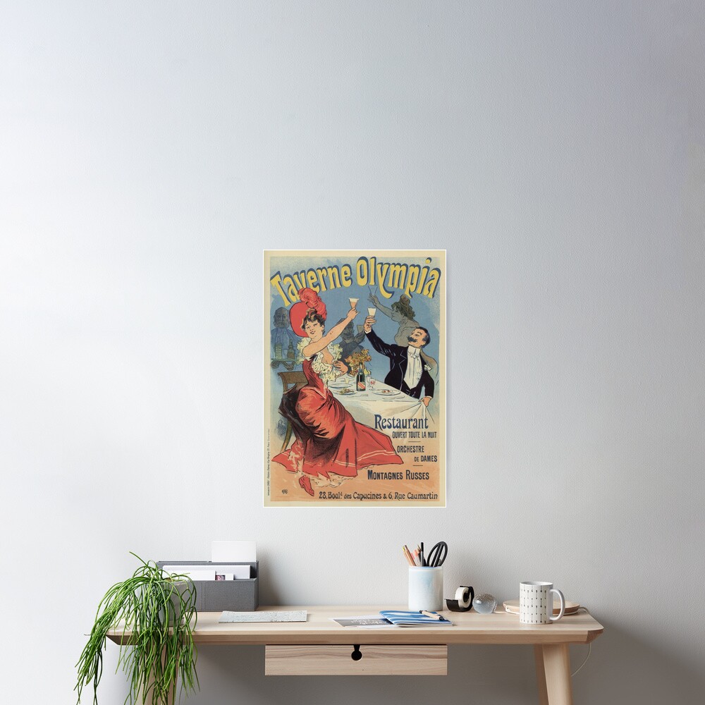 "French Paris Restaurant advert by Chéret 1899" Poster by aapshop ...