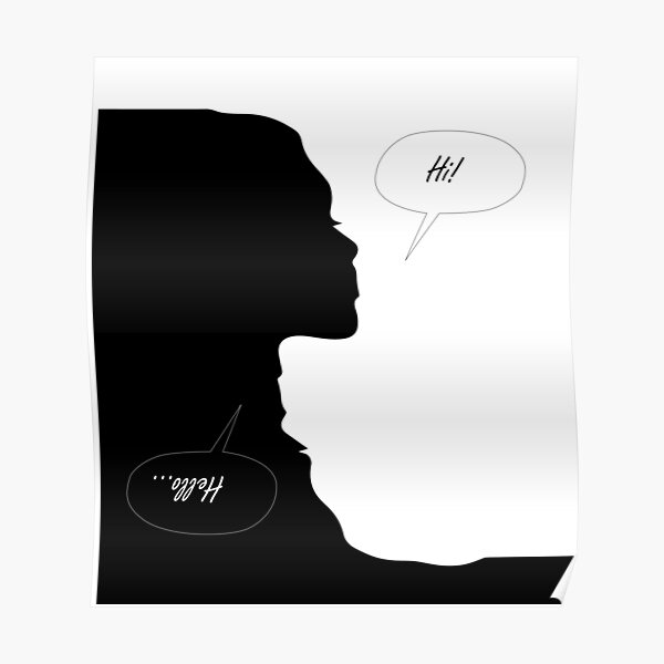 Póster «Dualidad - blanco y negro chica» de Martina-Ka | Redbubble