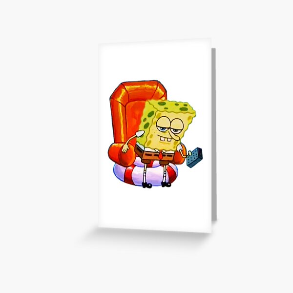 "Spongebob Standing Up Meme" Greeting Card by Goath | Redbubble