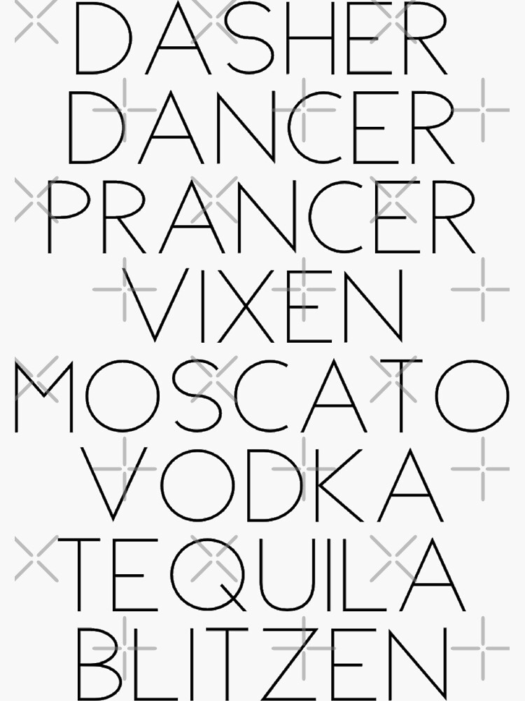 "Reindeer Alcohol " Sticker for Sale by kyliecarroll | Redbubble