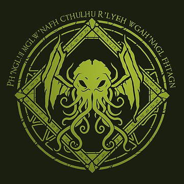 "Cthulhu - Lovecraft - Chant design" Sticker for Sale by ...