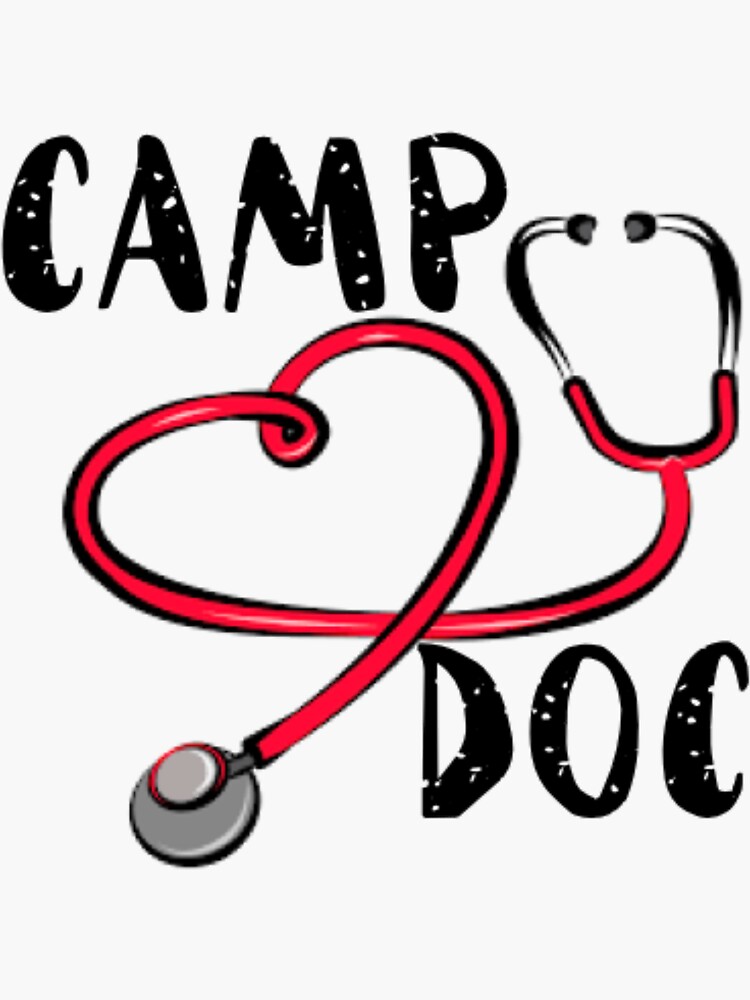"Camp Doc" Sticker for Sale by anneweidner10 | Redbubble