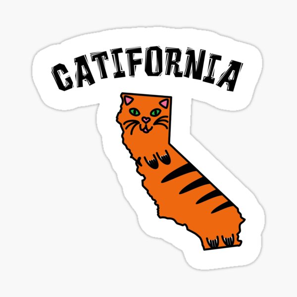 "Catifornia Cat California" Sticker by crizzinho | Redbubble