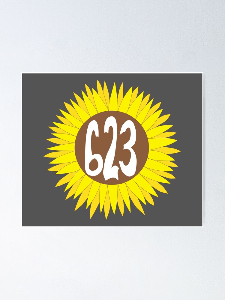 "Hand Drawn Arizona Sunflower 623 Area Code" Poster by itsrturn | Redbubble