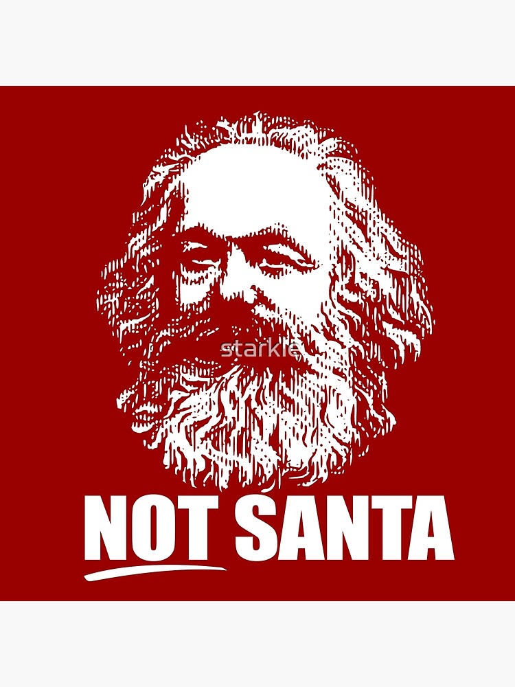 "NOT SANTA! Karl Marx Funny Marxist Christmas Communist Meme " Poster ...