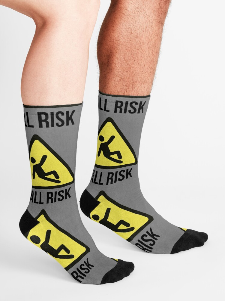 "Fall Risk" Socks by lightfixtures | Redbubble