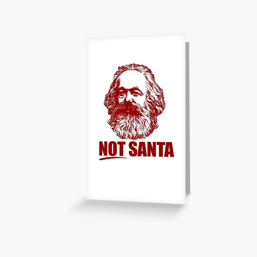 "NOT SANTA! Karl Marx Funny Marxist Red Christmas Communist Meme ...
