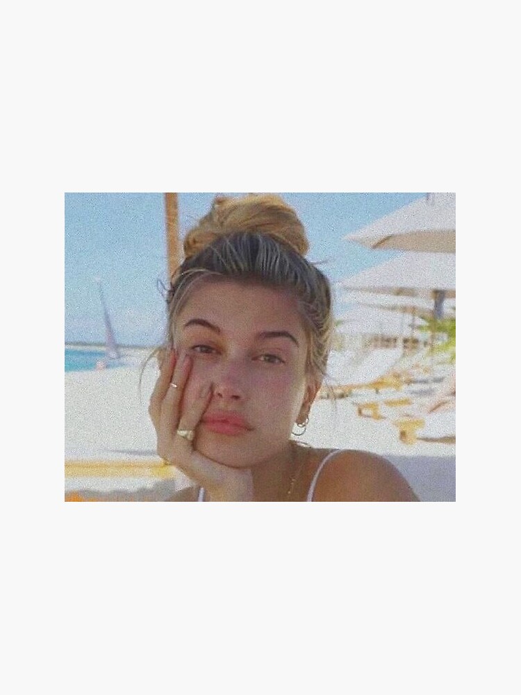"Hailey Bieber" Sticker by lilichernandez | Redbubble
