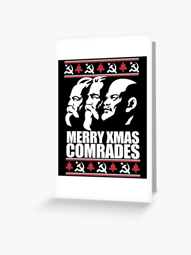 "MERRY CHRISTMAS COMRADE Ugly Xmas Sweater Marx Lenin Engels Funny ...