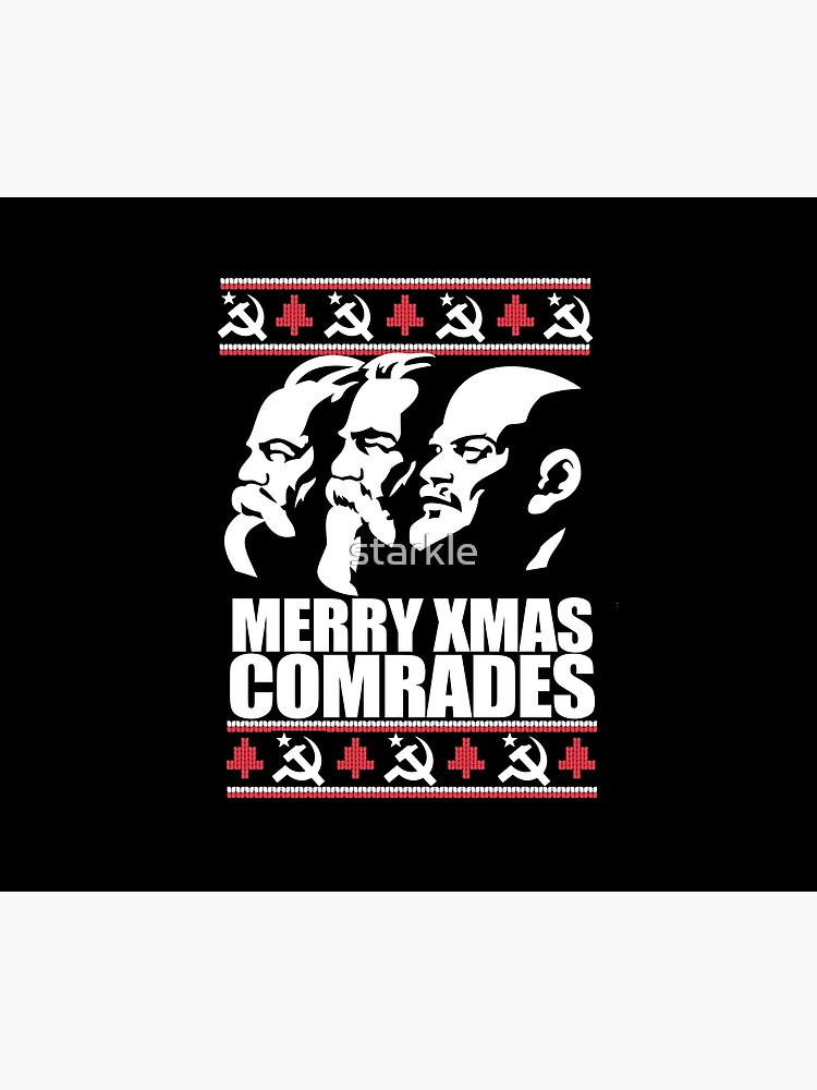 "MERRY CHRISTMAS COMRADE Ugly Xmas Sweater Marx Lenin Engels Funny ...