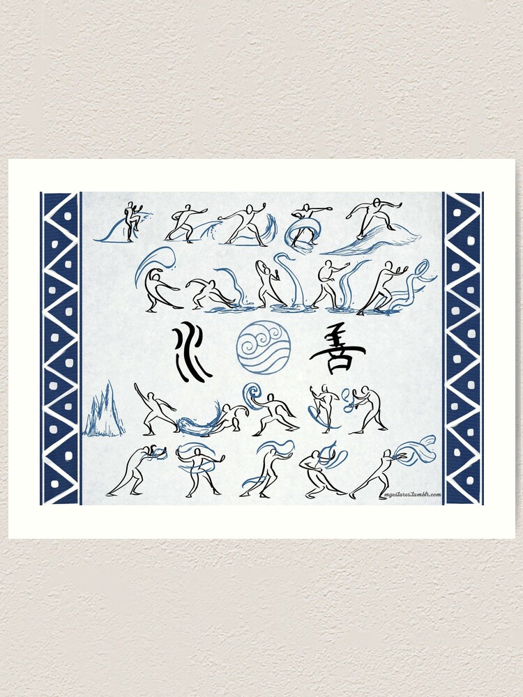 "Avatar the Last Airbender - Water Scroll" Art Print by Daljo | Redbubble