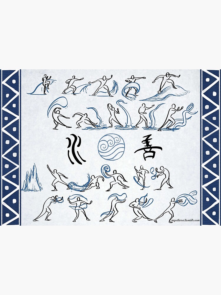"Avatar the Last Airbender - Water Scroll" Art Print by Daljo | Redbubble
