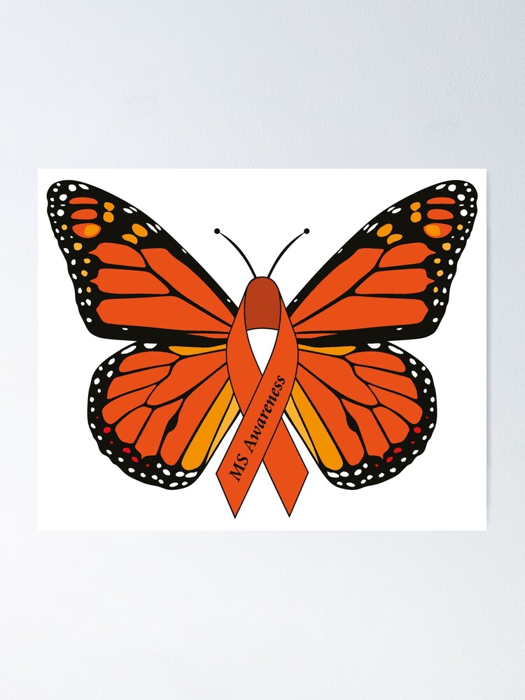"MS Multiple Sclerosis Awareness Butterfly" Poster by madcocreative ...