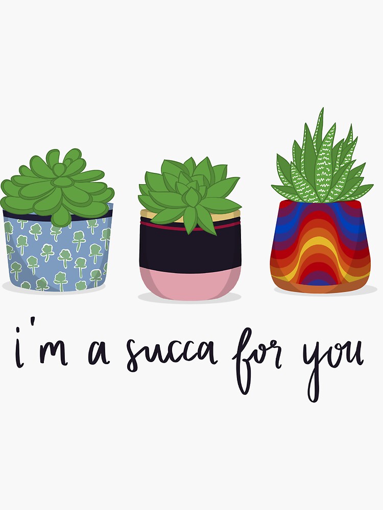 "I'm A Succa For You" Sticker for Sale by allipichette | Redbubble