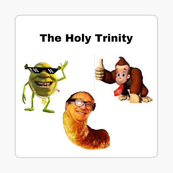 "The holy trinity funny meme" Sticker by Kiransingri | Redbubble