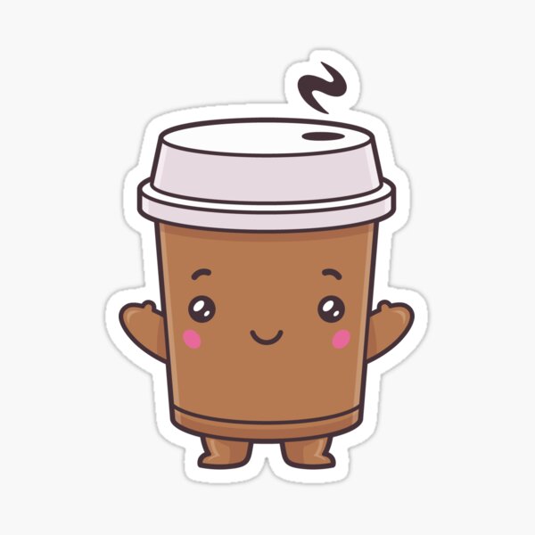 "Cute little coffee cup" Sticker by Earthsavers | Redbubble
