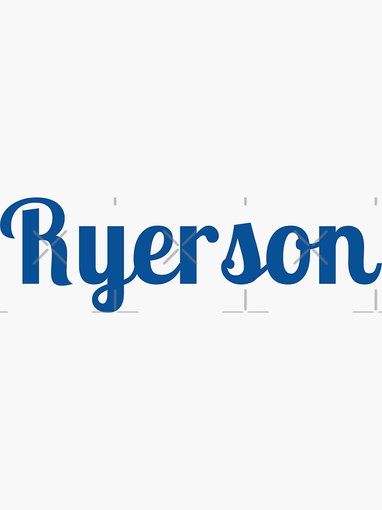 "Ryerson University Logo (Elegant)" Sticker for Sale by stickel | Redbubble