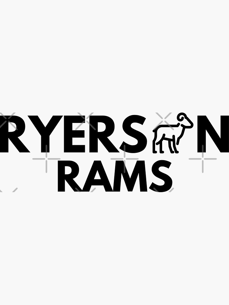 "Ryerson Rams Logo (Graphic)" Sticker for Sale by stickel | Redbubble