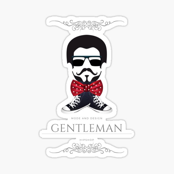 "GENTLEMAN" Sticker by redkokader | Redbubble
