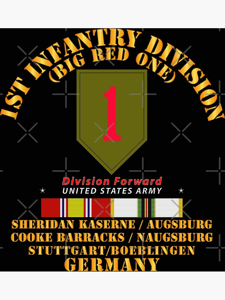 "Army - 1st Infantry Division Forward - Germany w COLD WAR SVC" Poster ...
