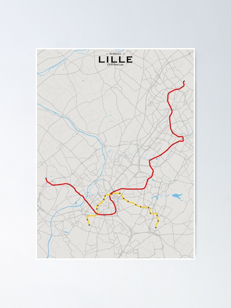"Lille Transit Map" Poster by CPTVDesign | Redbubble