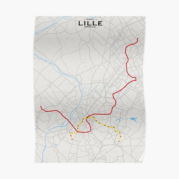 "Lille Transit Map" Poster by CPTVDesign | Redbubble