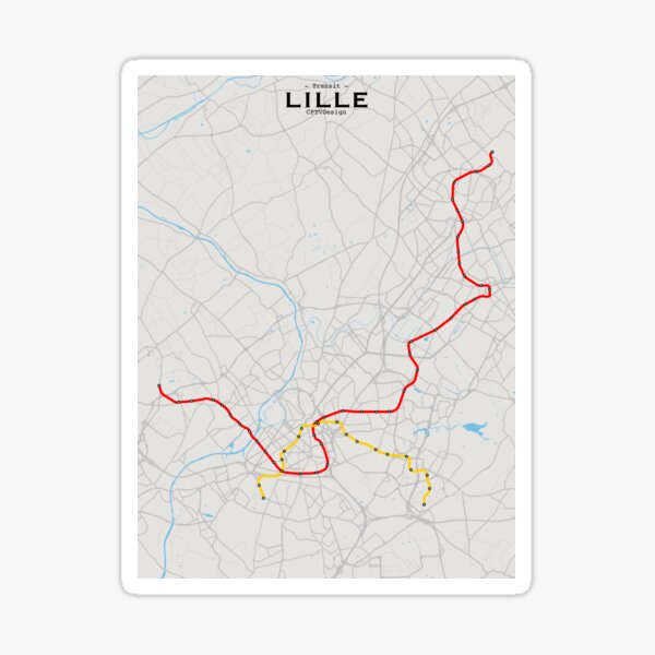 "Lille Transit Map" Sticker for Sale by CPTVDesign | Redbubble