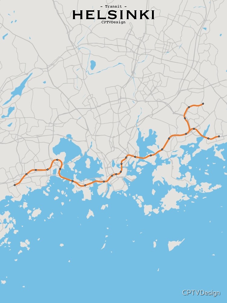 "Helsinki Transit Map" Photographic Print for Sale by CPTVDesign ...