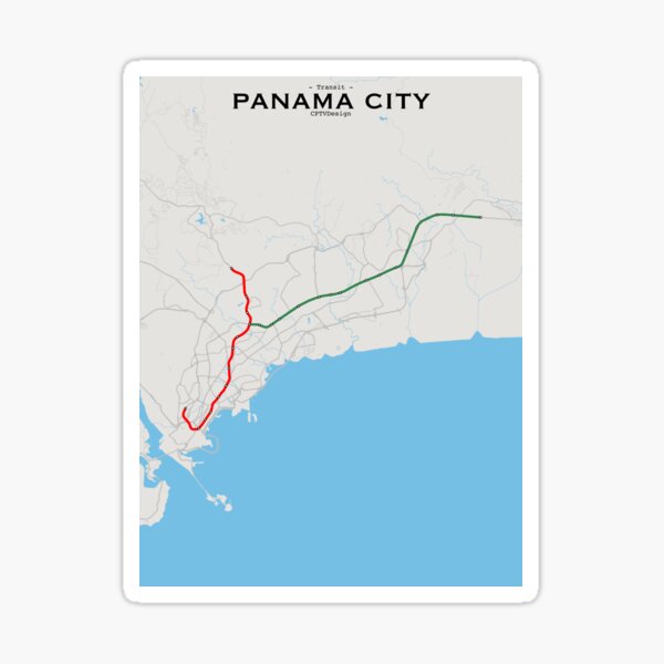 "Panama City Transit Map" Sticker for Sale by CPTVDesign | Redbubble