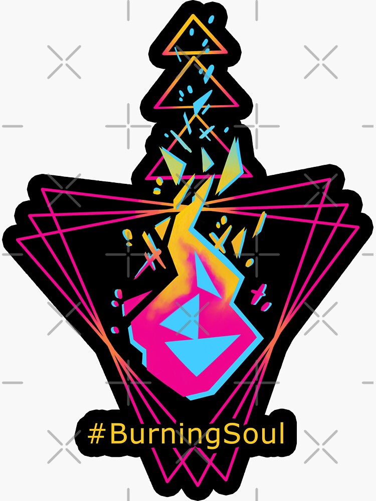 "#BurningSoul" Sticker for Sale by RoseNightshade | Redbubble