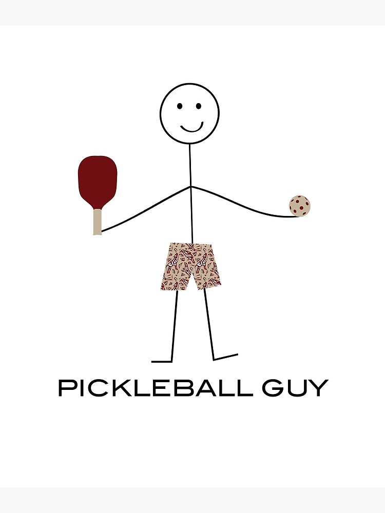 "Funny Mens Pickleball Guy" Poster for Sale by whyitsme | Redbubble