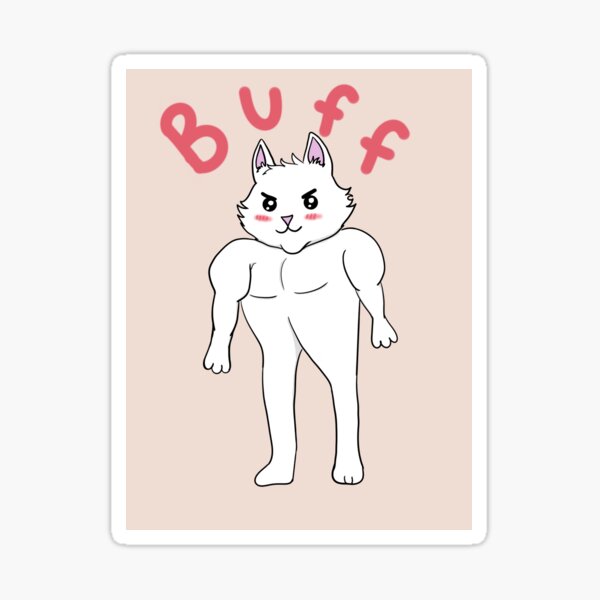 "He BUFF Sticker " Sticker for Sale by SarasStickers | Redbubble