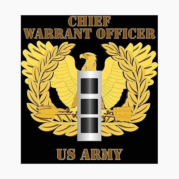 "Army - Emblem - Warrant Officer - CW3 - 1" Photographic Print for Sale ...