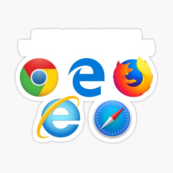 "Not Compatible With Any Browsers" Sticker by wasisnt | Redbubble