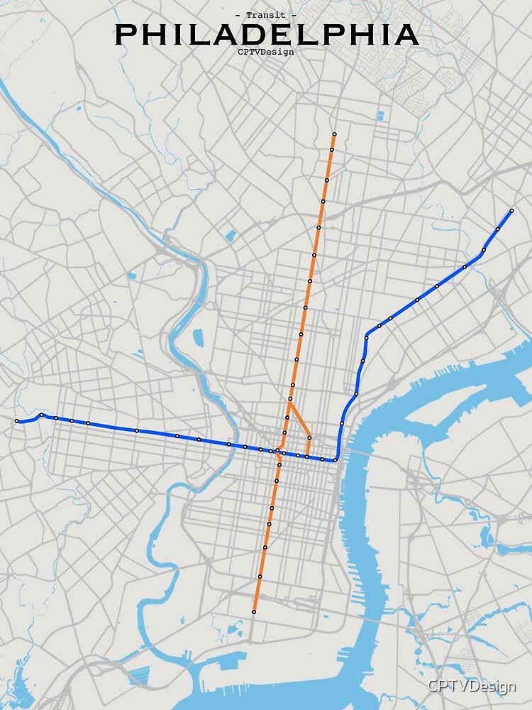 "Philadelphia Transit Map" Poster by CPTVDesign | Redbubble