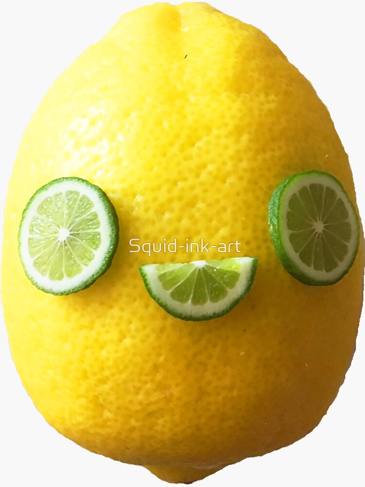 "Mr. Lemon" Sticker for Sale by Squid-ink-art | Redbubble