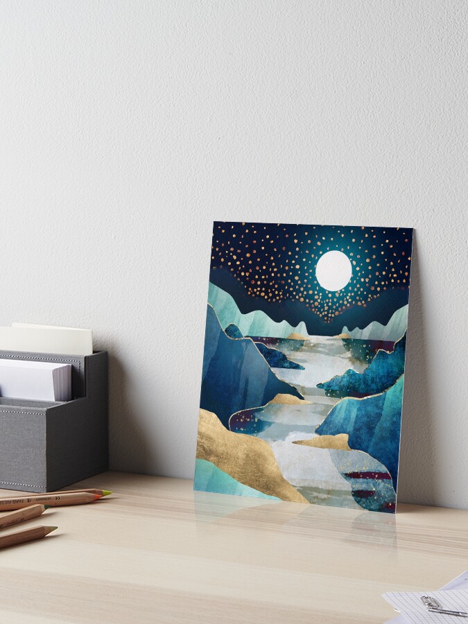 "Moon Glow" Art Board Print for Sale by spacefrogdesign | Redbubble
