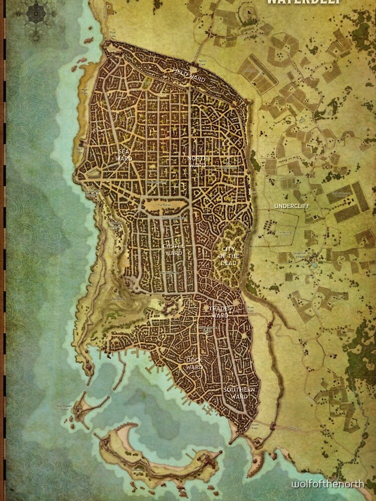 "Waterdeep City Map 2" iPhone Case for Sale by wolfofthenorth | Redbubble