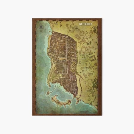 "Waterdeep City Map 2" Art Board Print for Sale by wolfofthenorth ...