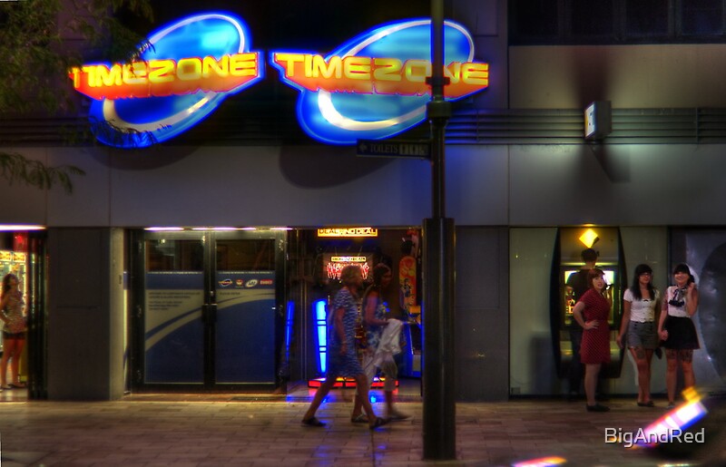 "Timezone, Northbridge at night" by BigAndRed | Redbubble